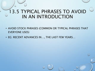 Chapter 13 Introduction in research paper | PPTX