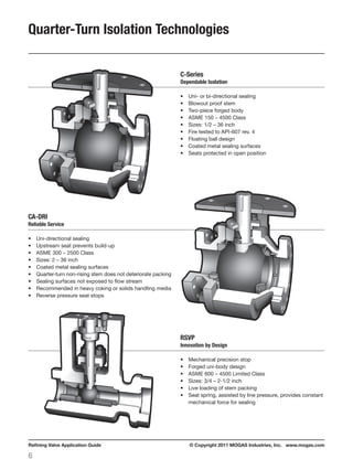 Severe Service Control & Isolation Valves in the Refining Industry | PDF