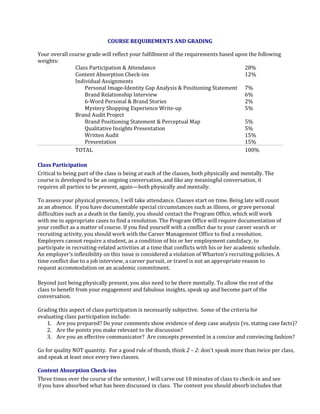 Mogilner strategic brand-management-syllabus-2015-wharton | PDF