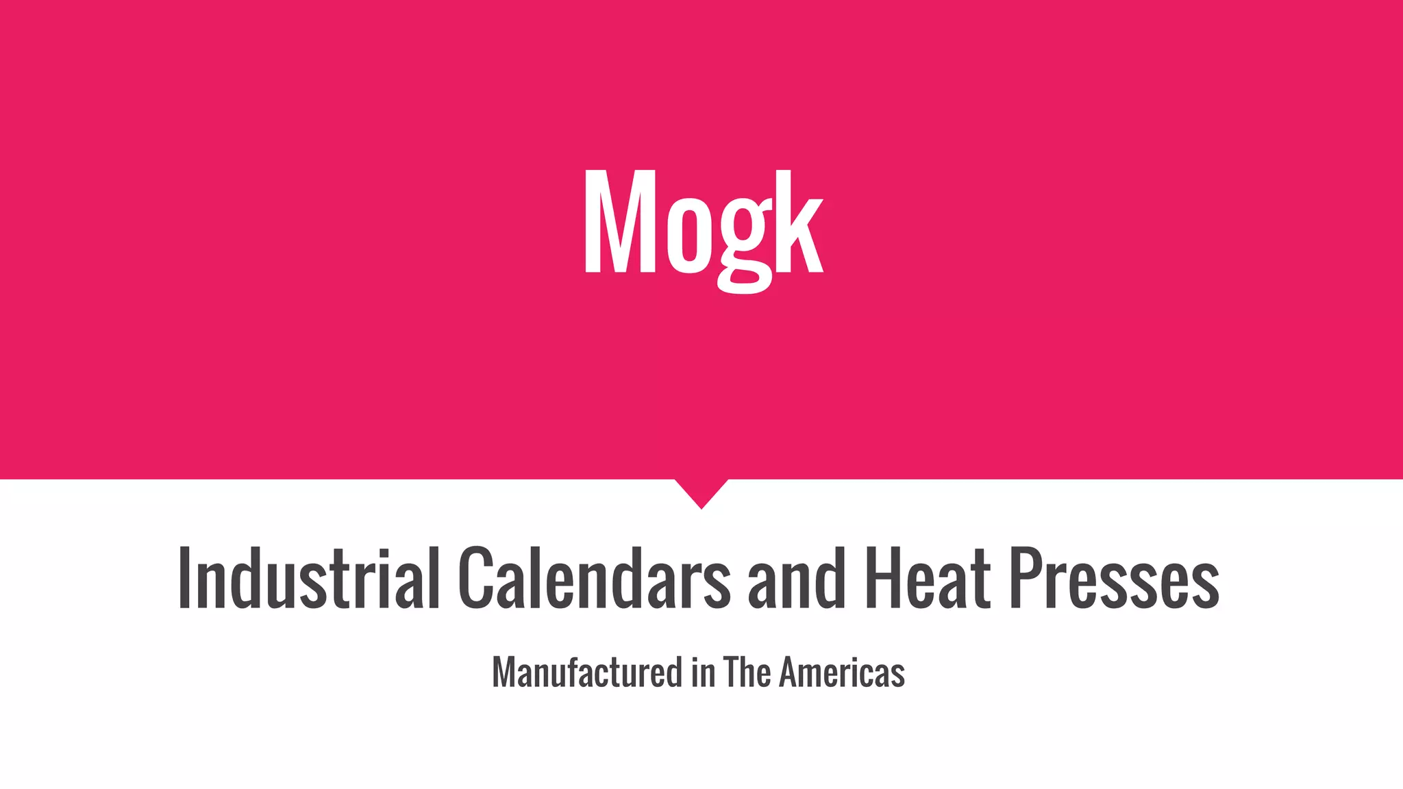 Mogk Heat Presses and Calendars | PDF