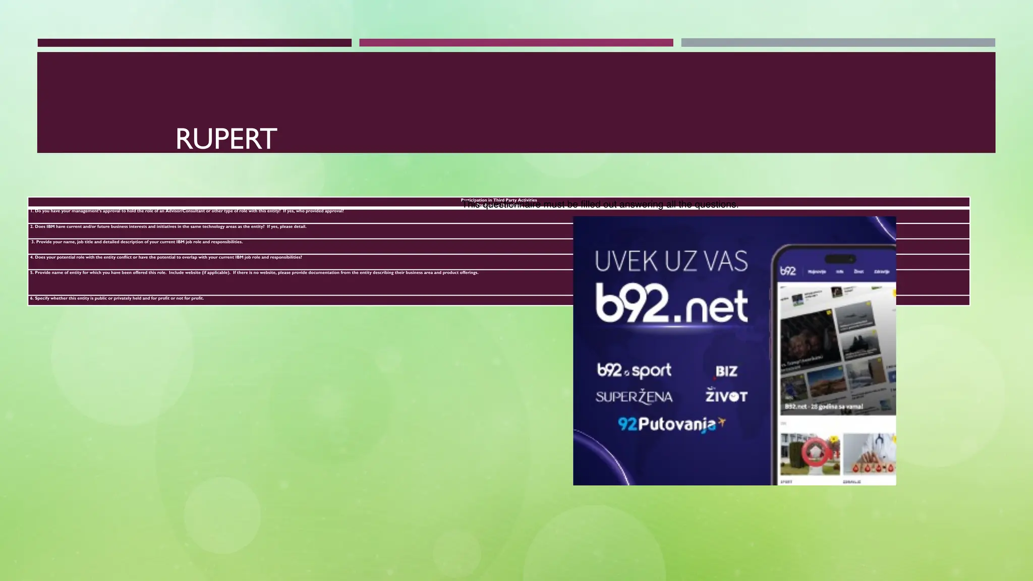 the dirst presentation avout mogo souble | PPT