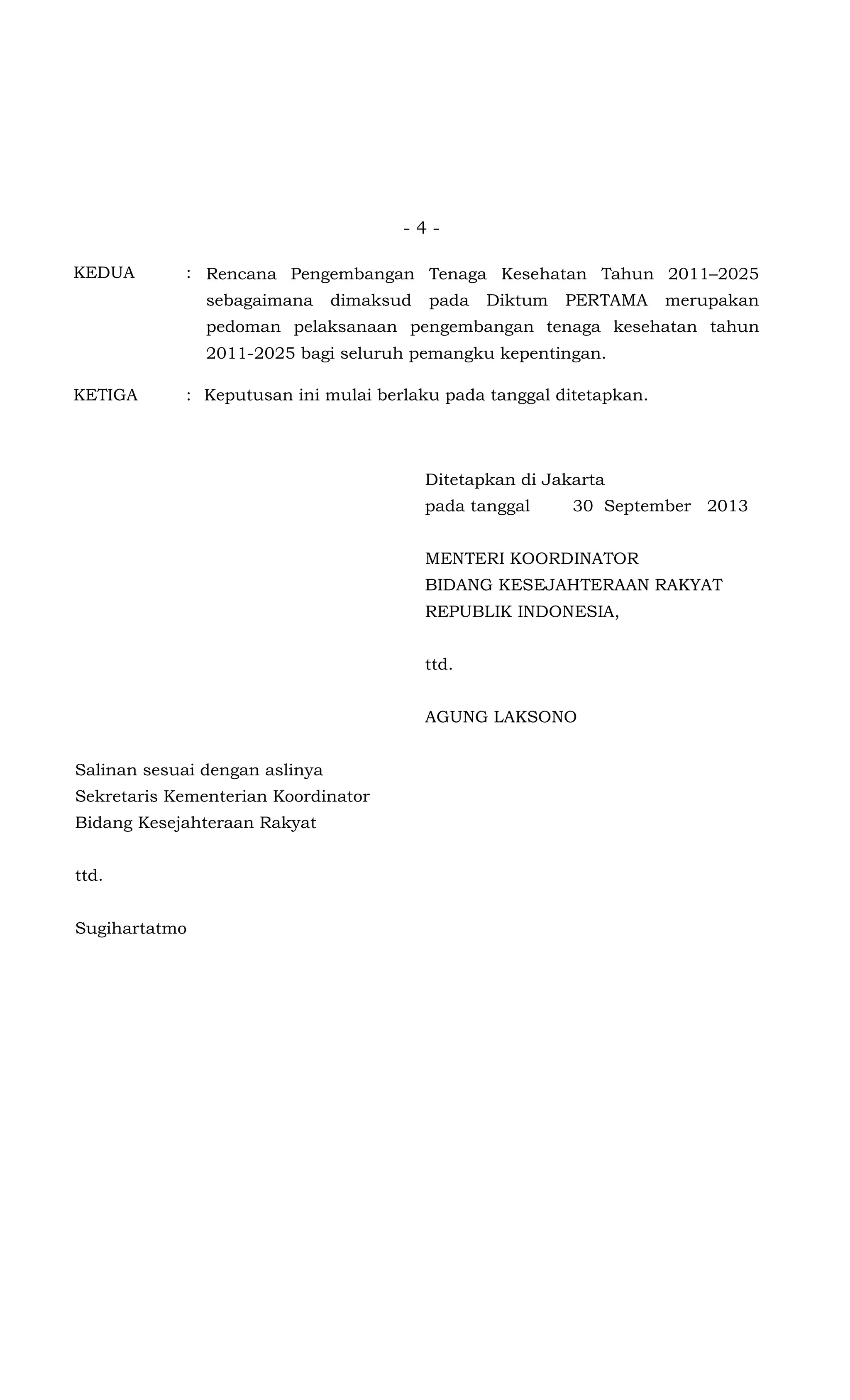 Rencana Pengembangan Tenaga Kesehatan Tahun 2011-2025 | PDF