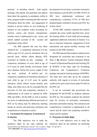 Awareness, Initiatives and Challenges in Implementation of the RTE Act 2009 in Odisha | PDF