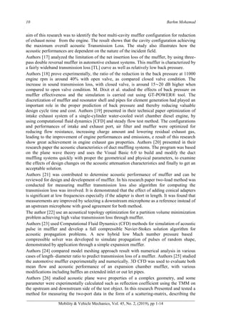 A REVIEW OF FLOW ACOUSTIC EFFECTS ON A COMMERCIAL AUTOMOTIVE EXHAUST ...