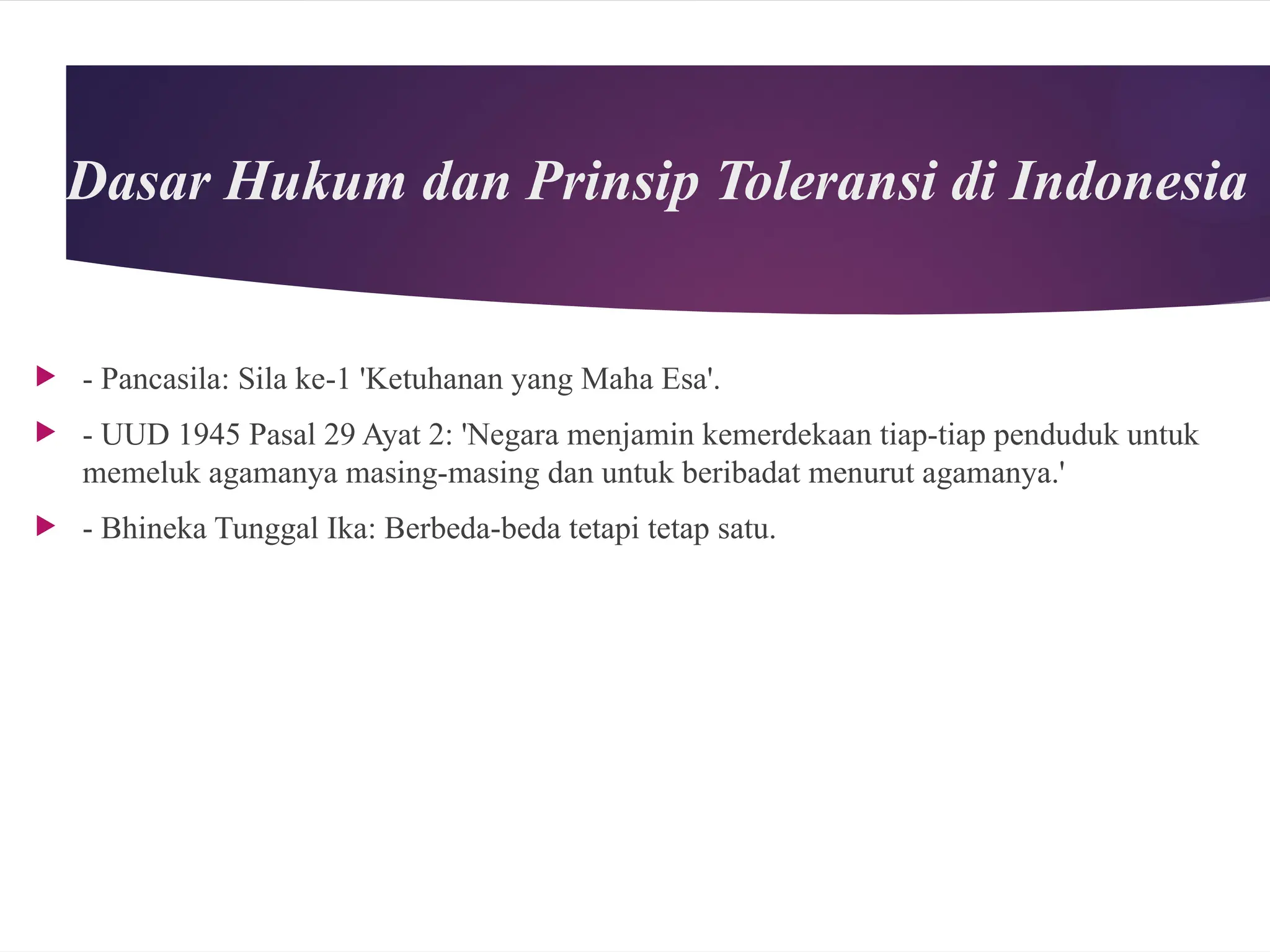 agama islam tentang toleransi antar umat beragama | PPTX