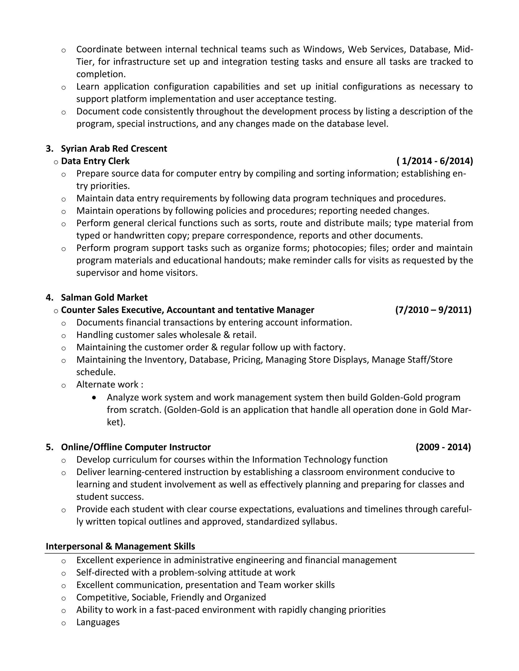 Mohamad Salman CV | PDF | Computer Software and Applications | Computing