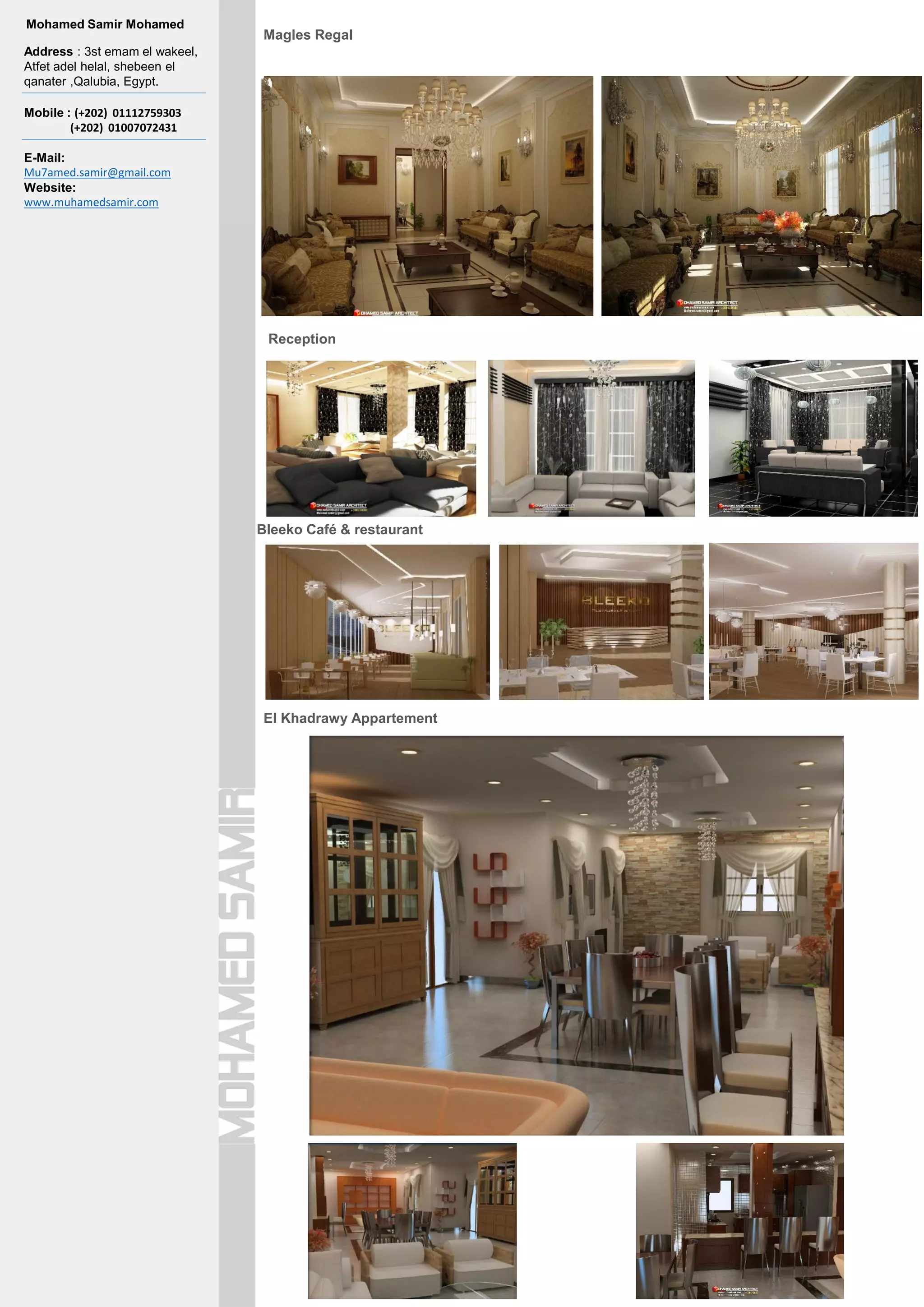 Architect Mohamed samir portfolio | PDF