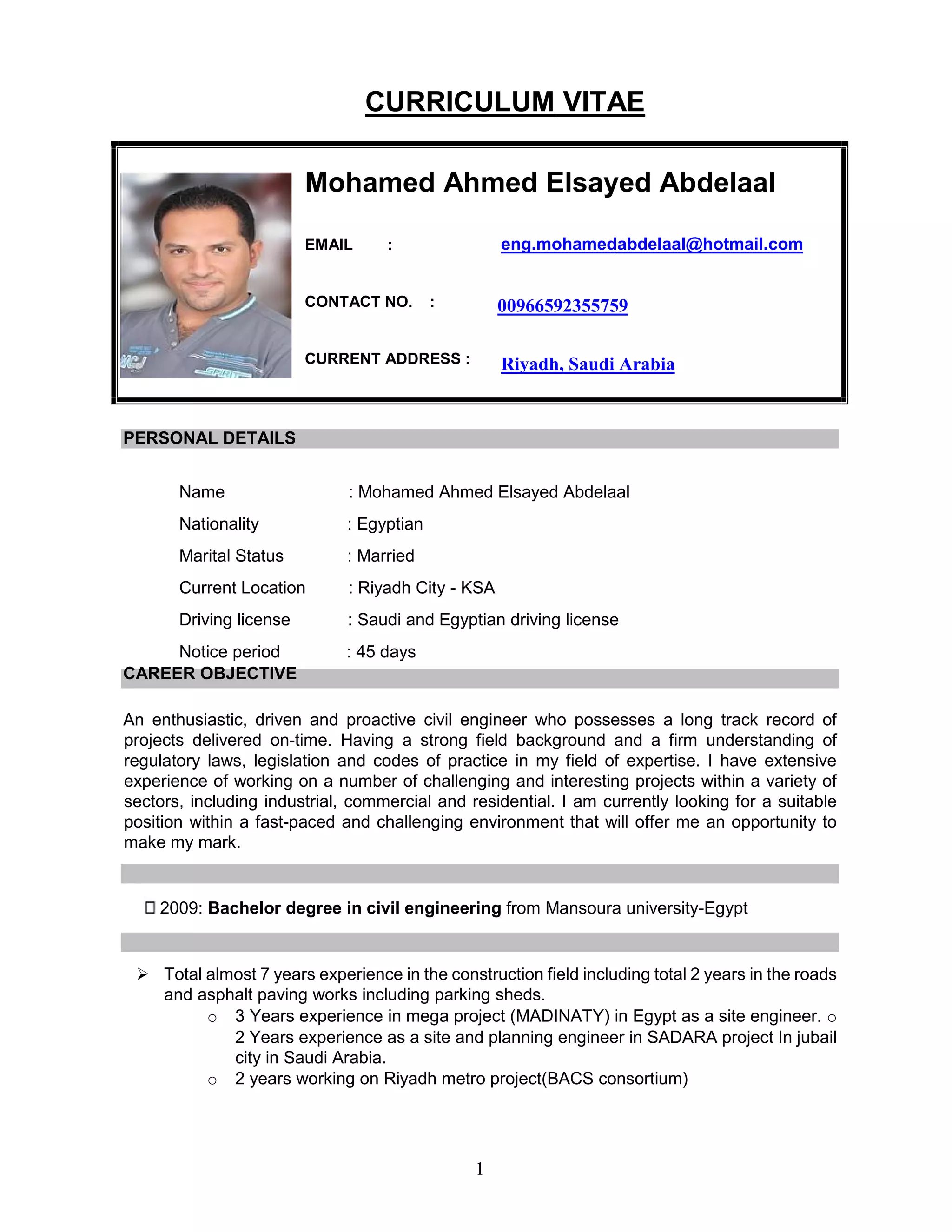 Mohamed Abdelaal cv | PDF