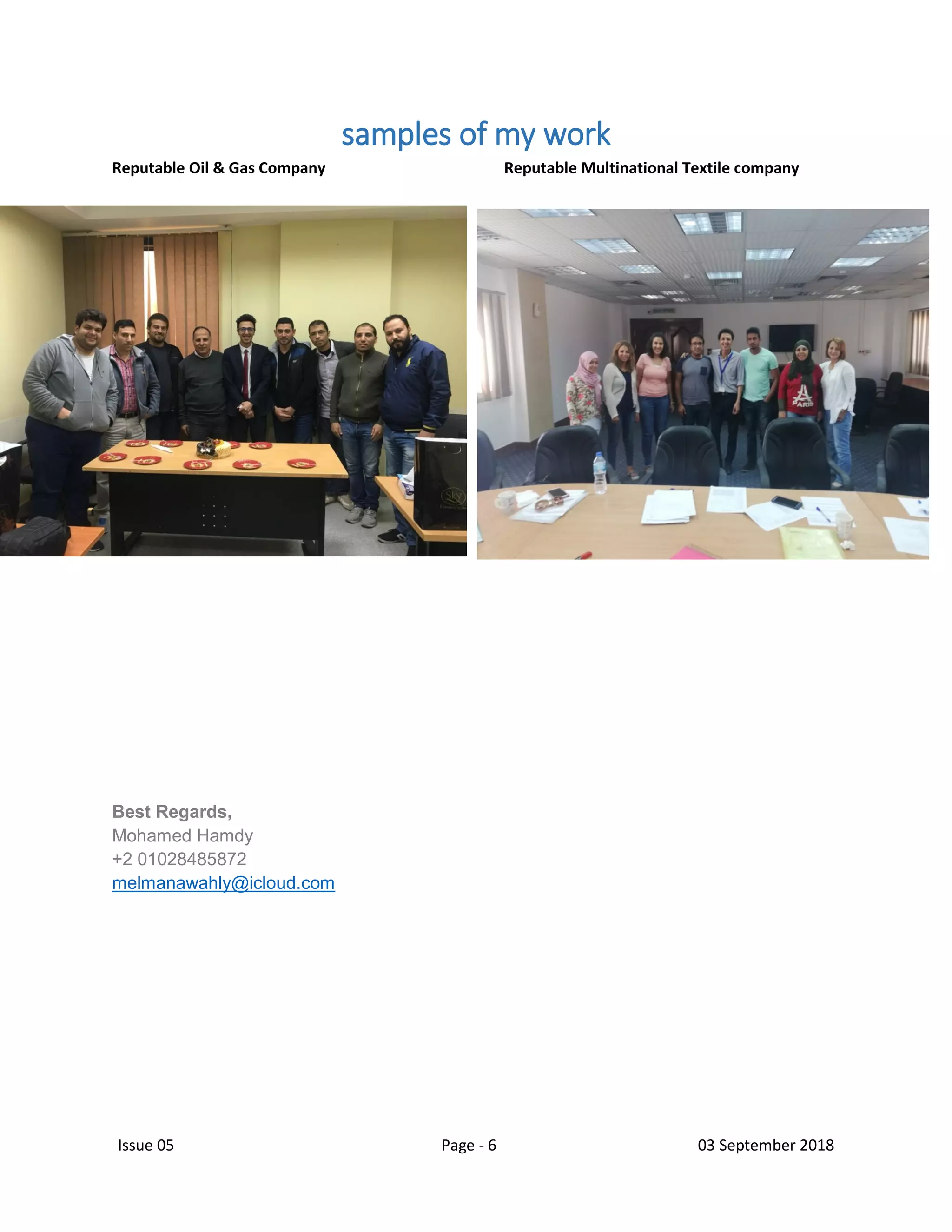 Mohamed Hamdy Auditor & Trainer CV | PDF