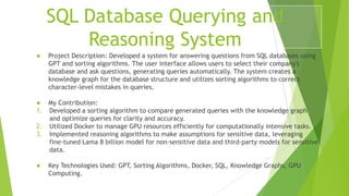 Mohamed Amrith Project and Contributions | PPT