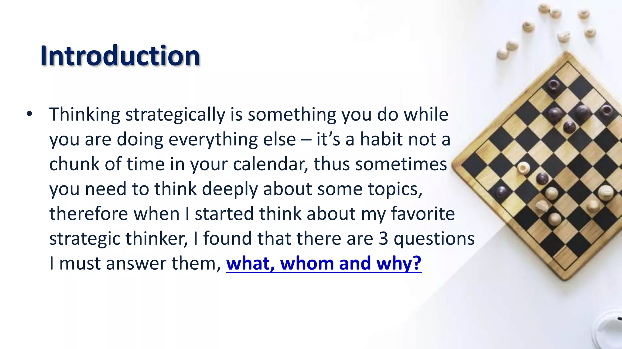 Mohamed Anwar El Sadat - Strategic Thinker | PPTX