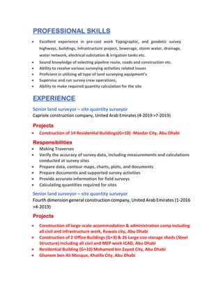 Mohamed ashraf land surveyor cv | PDF