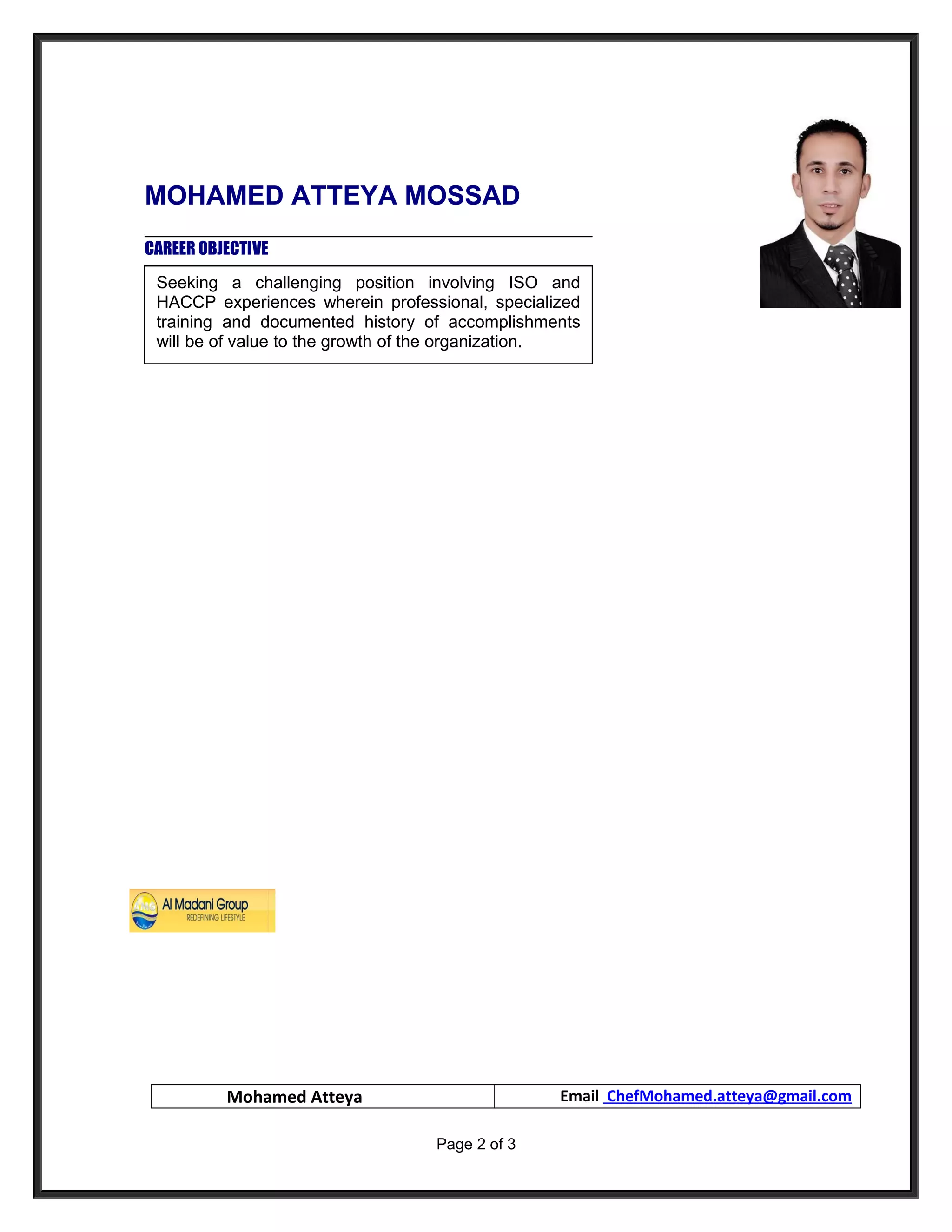Mohamed atteya Mossad cv | PDF
