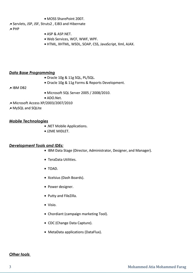 Mohamed attia farag cv | PDF