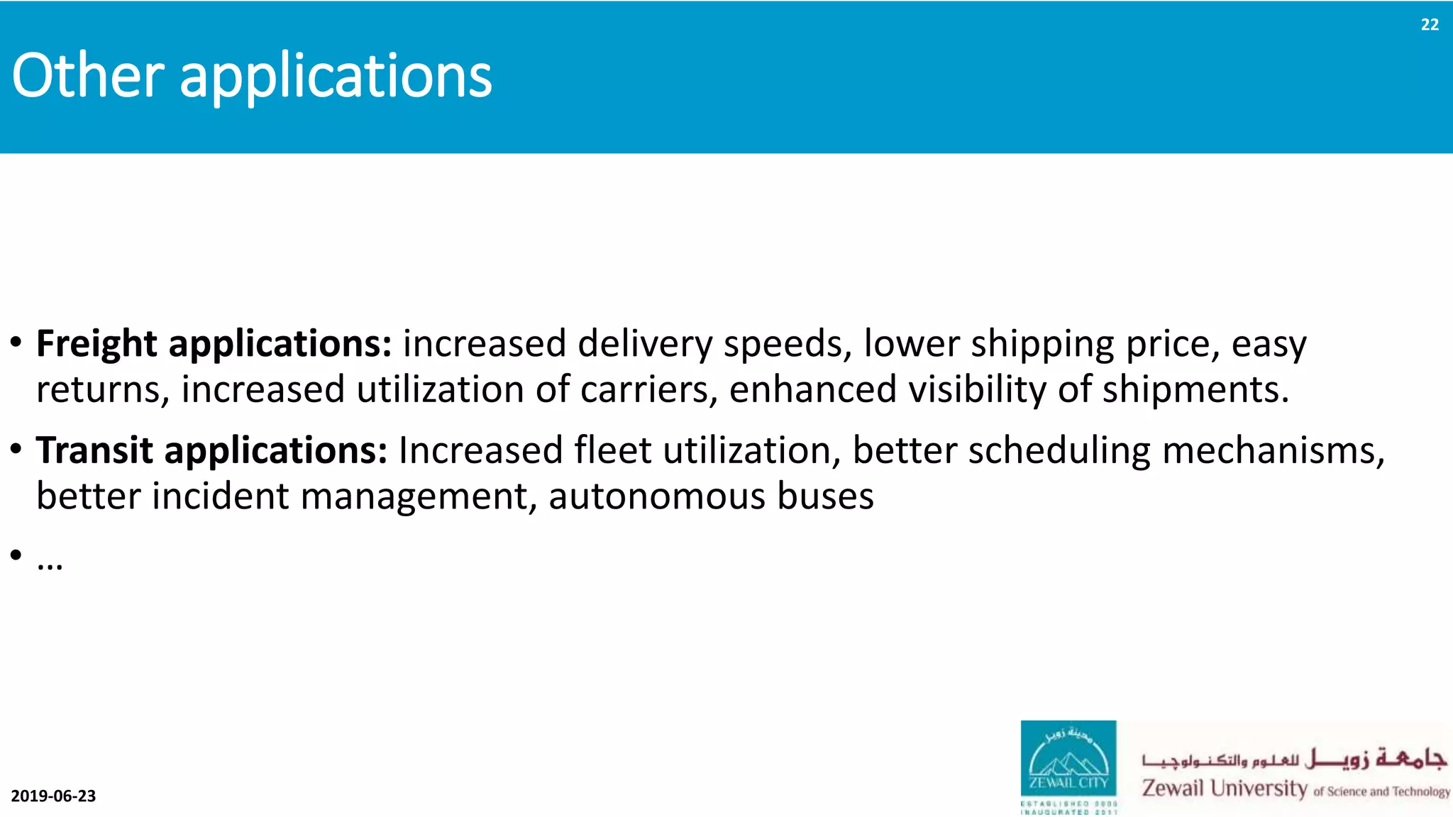 Applications of Artificial Intelligence in Transportation Systems | PPTX