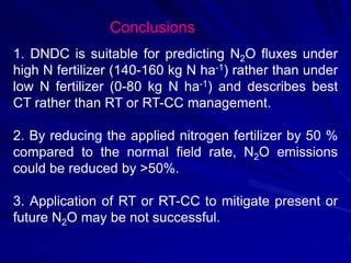 Application of DNDC and DayCent Models to estimate present and future ...