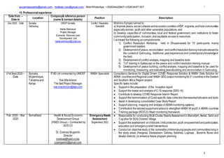 CV Somalia. 2021. Mohamed Farah CV - CV in Somalia, CV of Somali Expert | DOCX