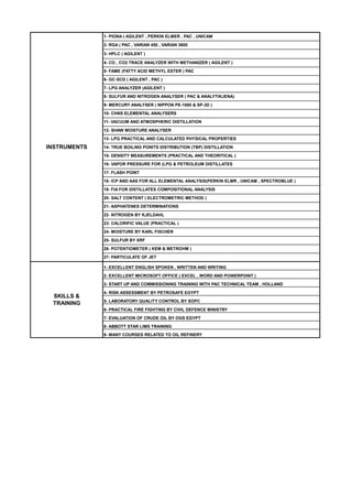 Mohamed gamal cv | PDF | Chemistry | Science