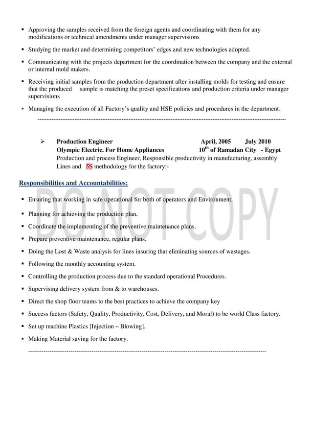 Mohamed hamdy .c.v | PDF