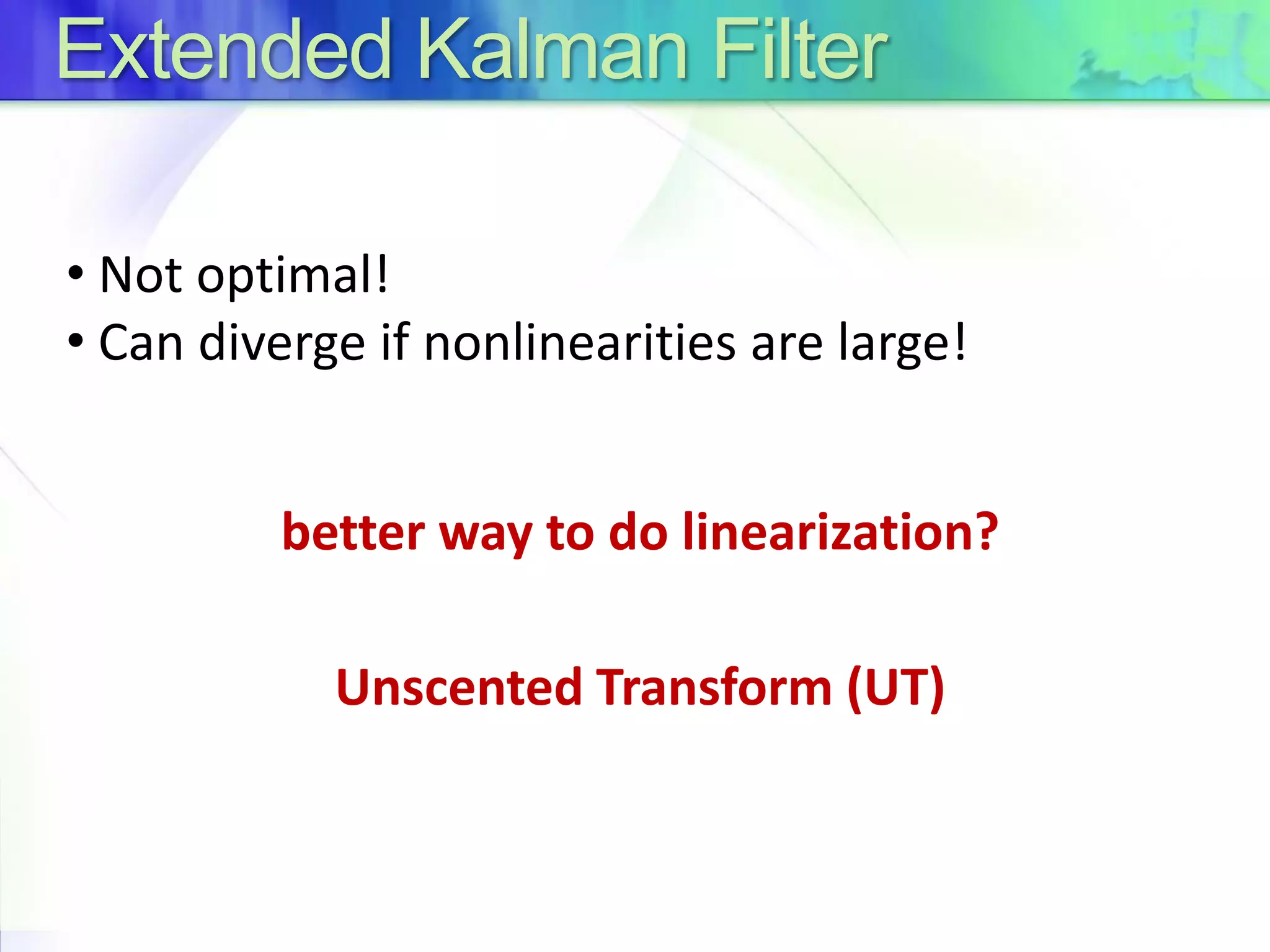 kalman filtering "From Basics to unscented Kaman filter" | PDF