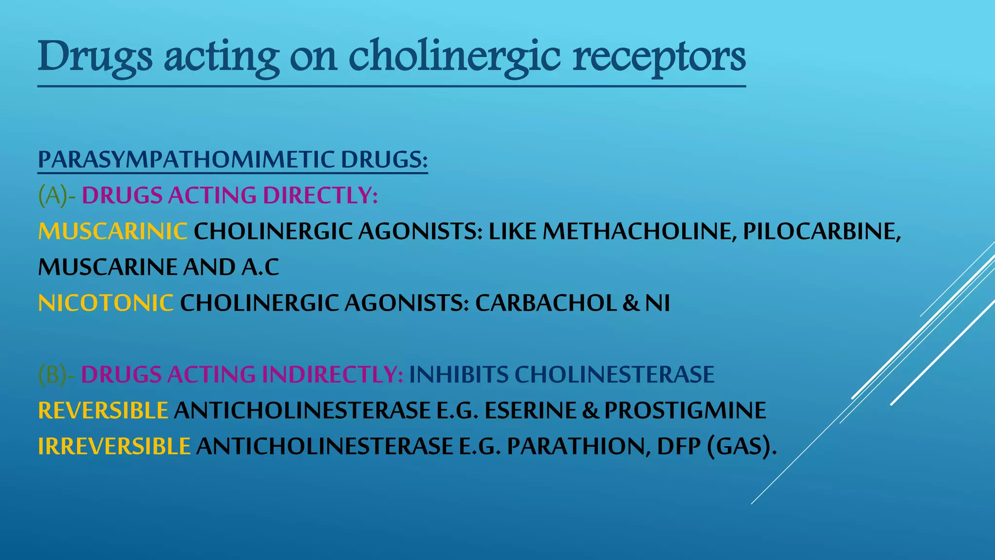 cholinergic receptors | PPTX