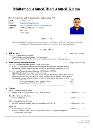 Mohamed Krima CV | PDF