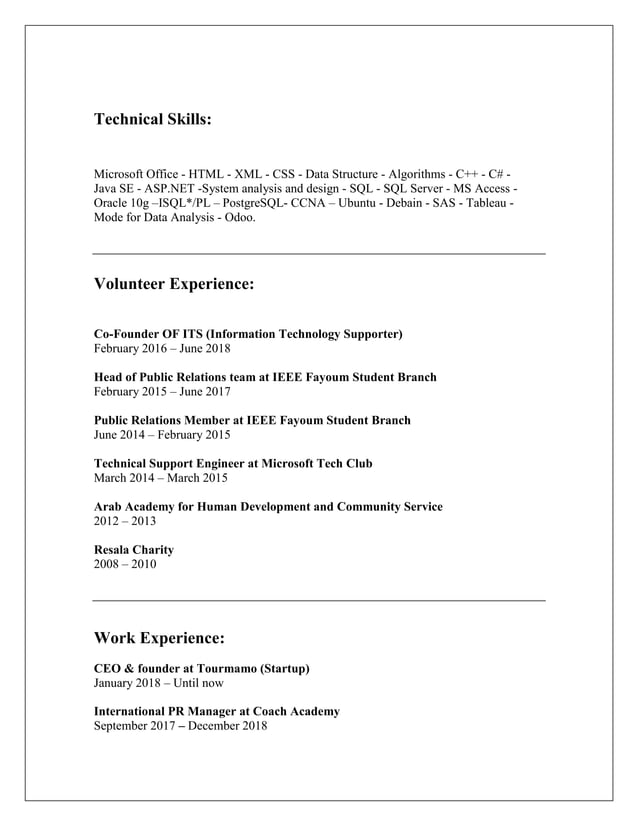 Mohamed mohsen cv | PDF | Computing | Technology & Computing