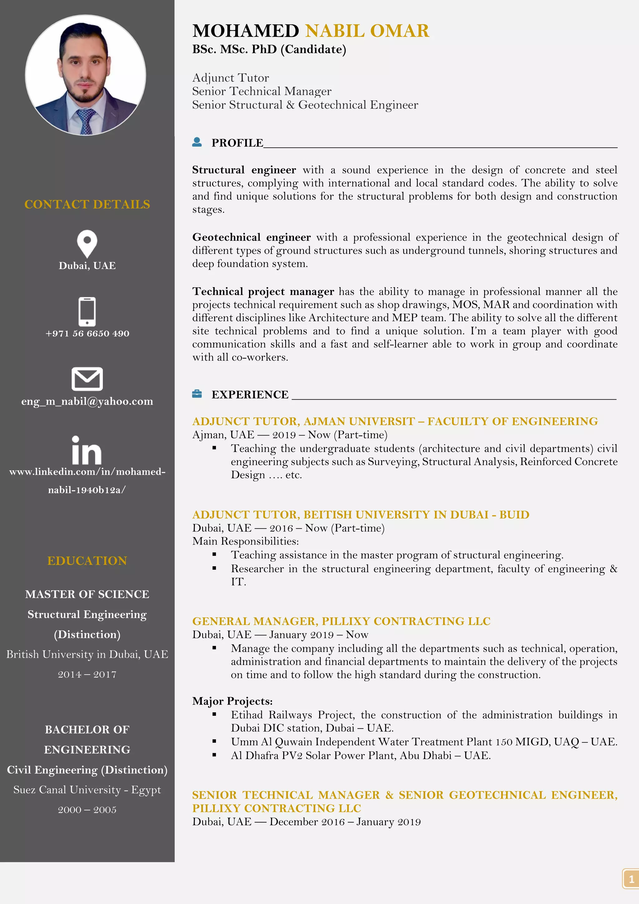 Mohamed Nabil Omar - CV | PDF