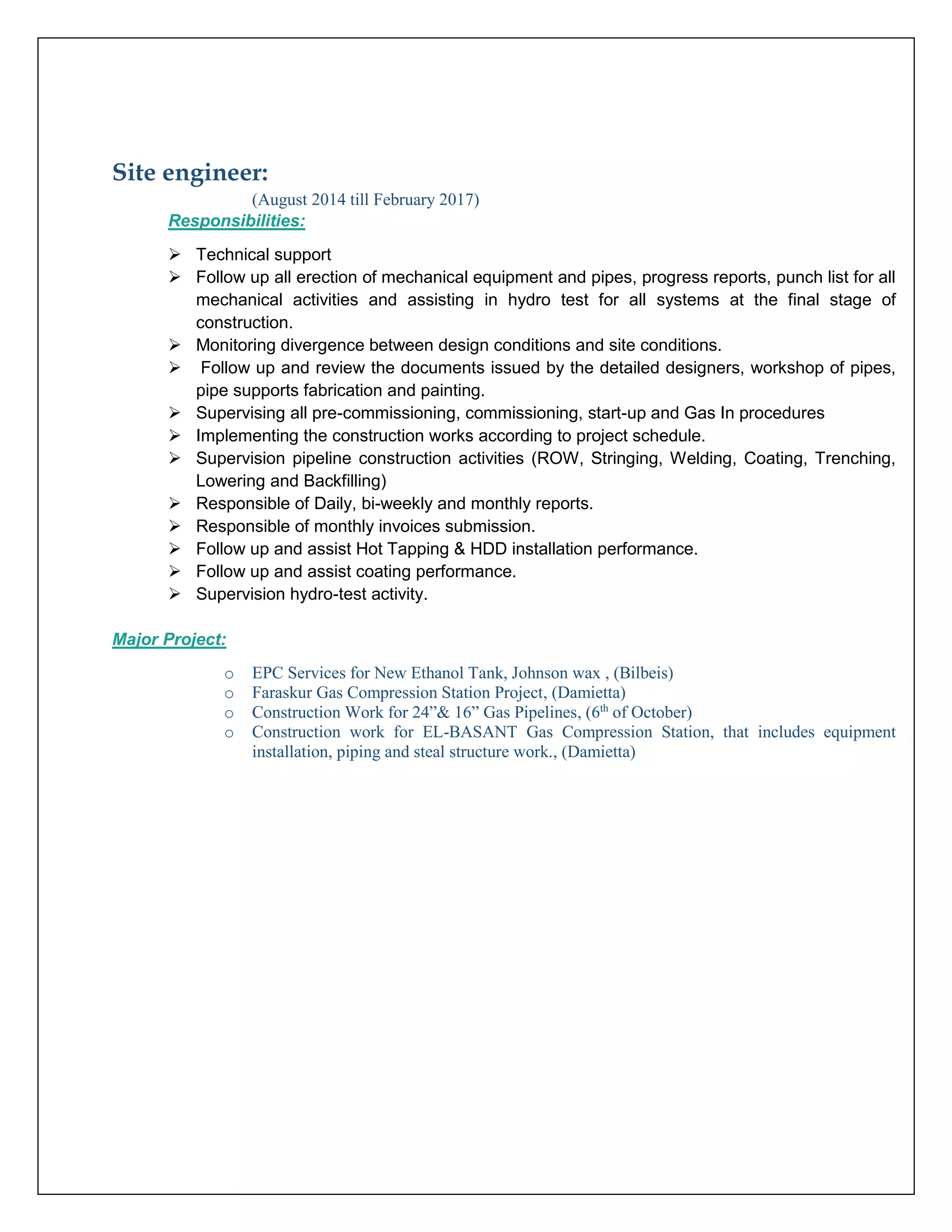 Mohamed osama cv piping | PDF