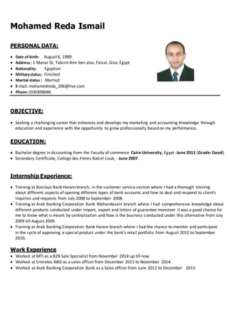 Mohamedreda cv | PDF