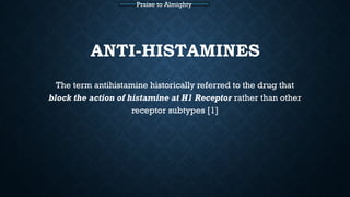 "Comprehensive Review of Anti-Histamines: Mechanisms, Applications, and ...