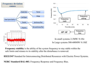 Study the Effects of Renewable Resources on Electric Grid Frequency | PPTX