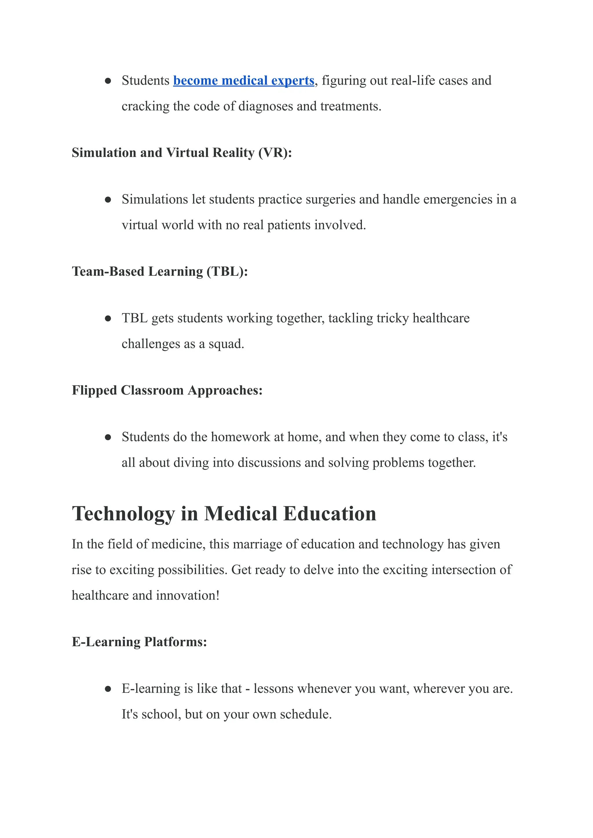 Utilizing Technology in Medical Education | PDF