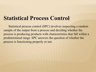 SPC,SQC & QC TOOLS | PPTX