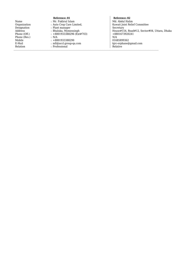 Mohammad. al amin CV | PDF