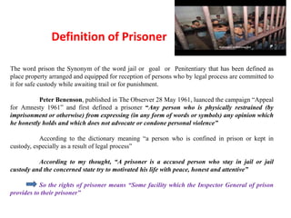 Prisoner and Human rights | PPTX