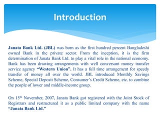 Government Banks in Bangladesh: Study on Janata Bank Ltd. | PPTX