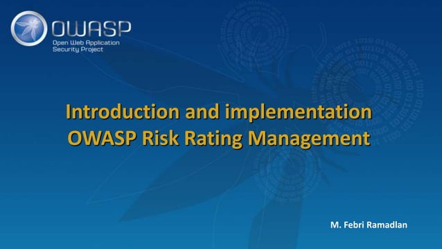 OWASP Risk Rating Management | PPT