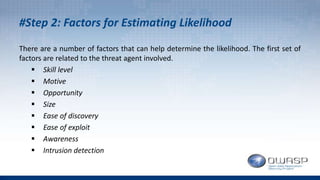 OWASP Risk Rating Management | PPT