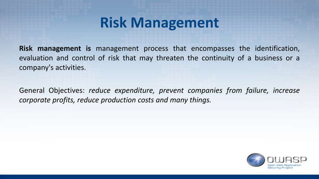 OWASP Risk Rating Management | PPT | Free Download