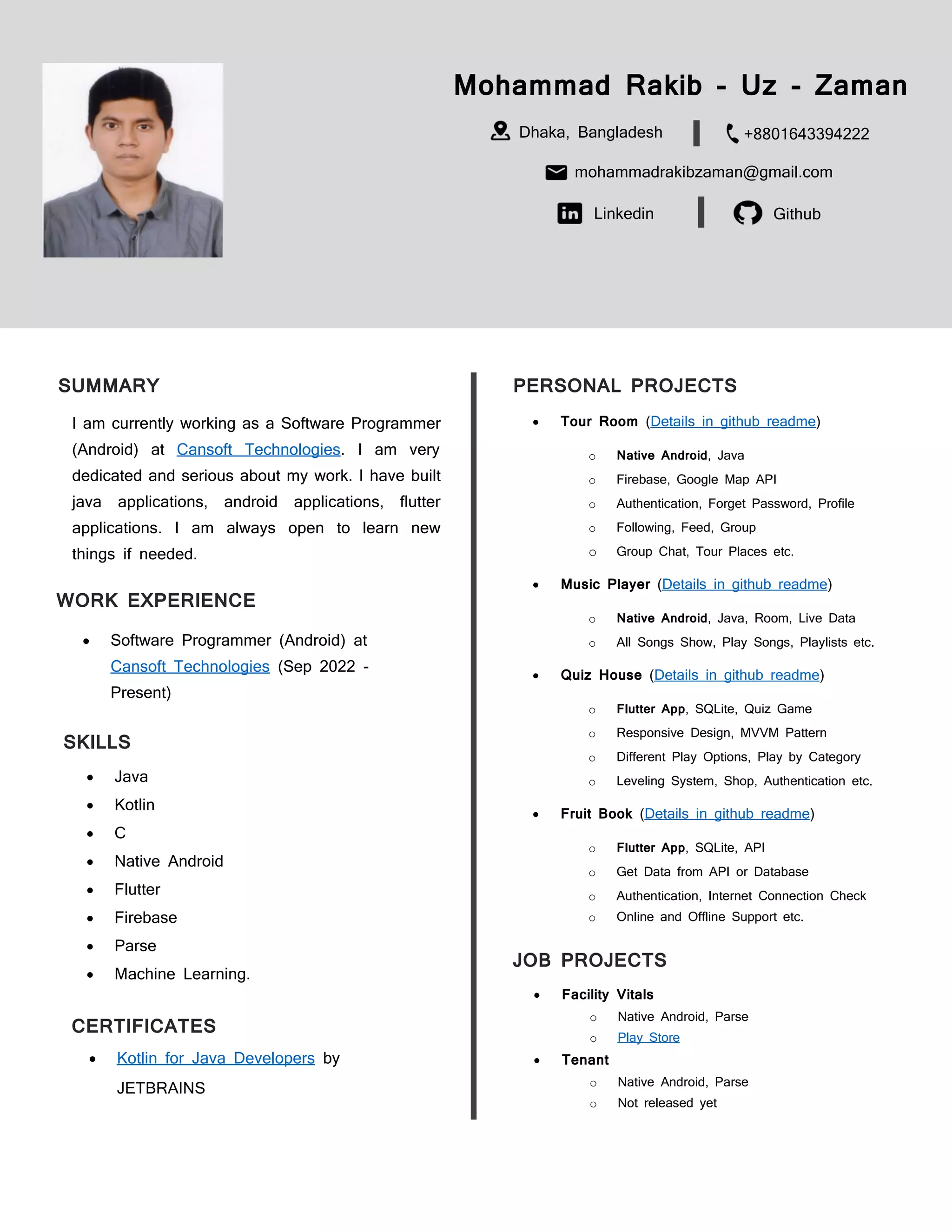 Mohammad Rakib - Uz - Zaman CV.pdf | Free Download