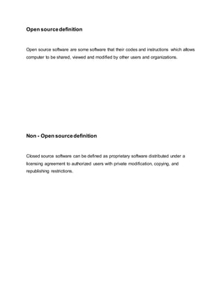 DBMS and comparing open-source and NON open-source platforms | DOCX ...