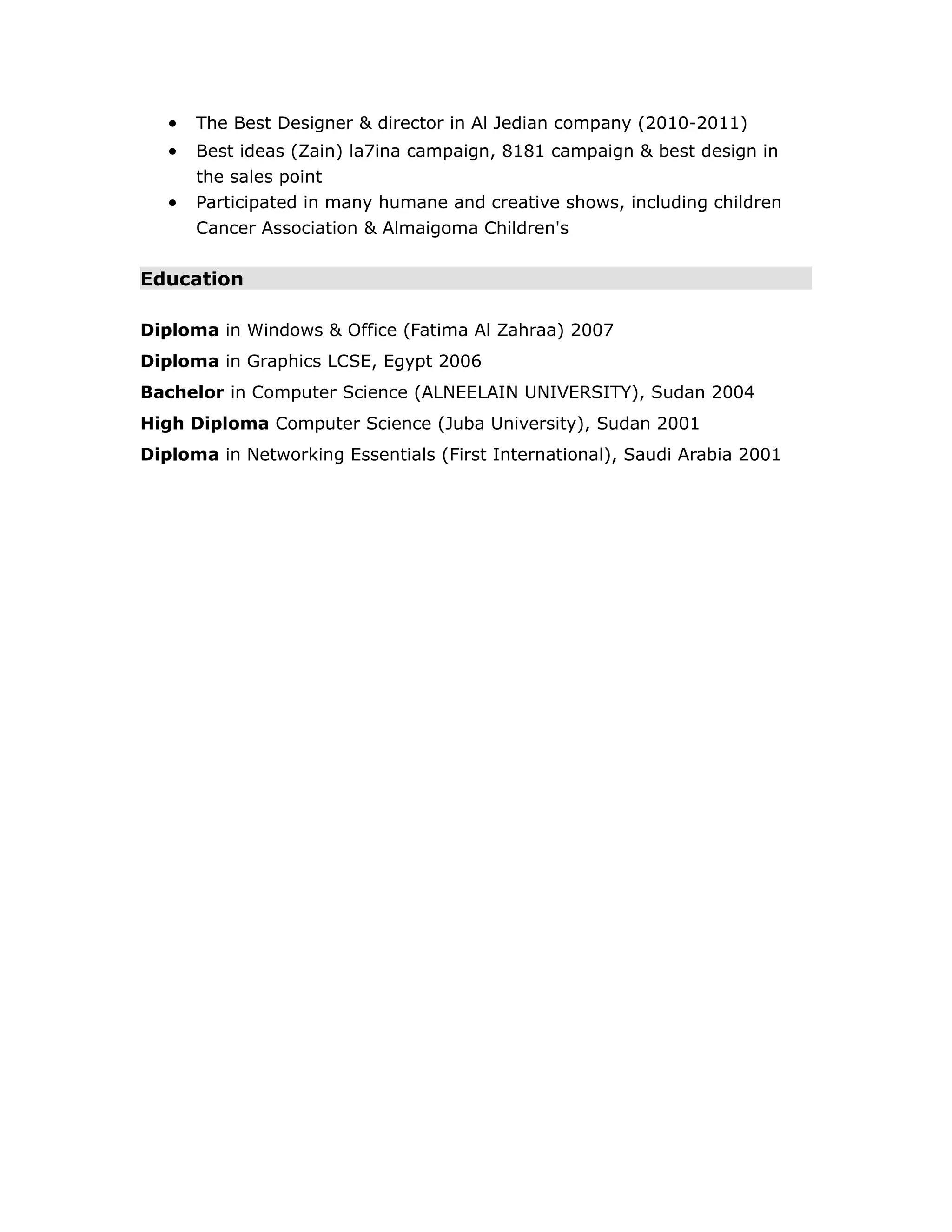 Mohammed ali osman cv | DOC