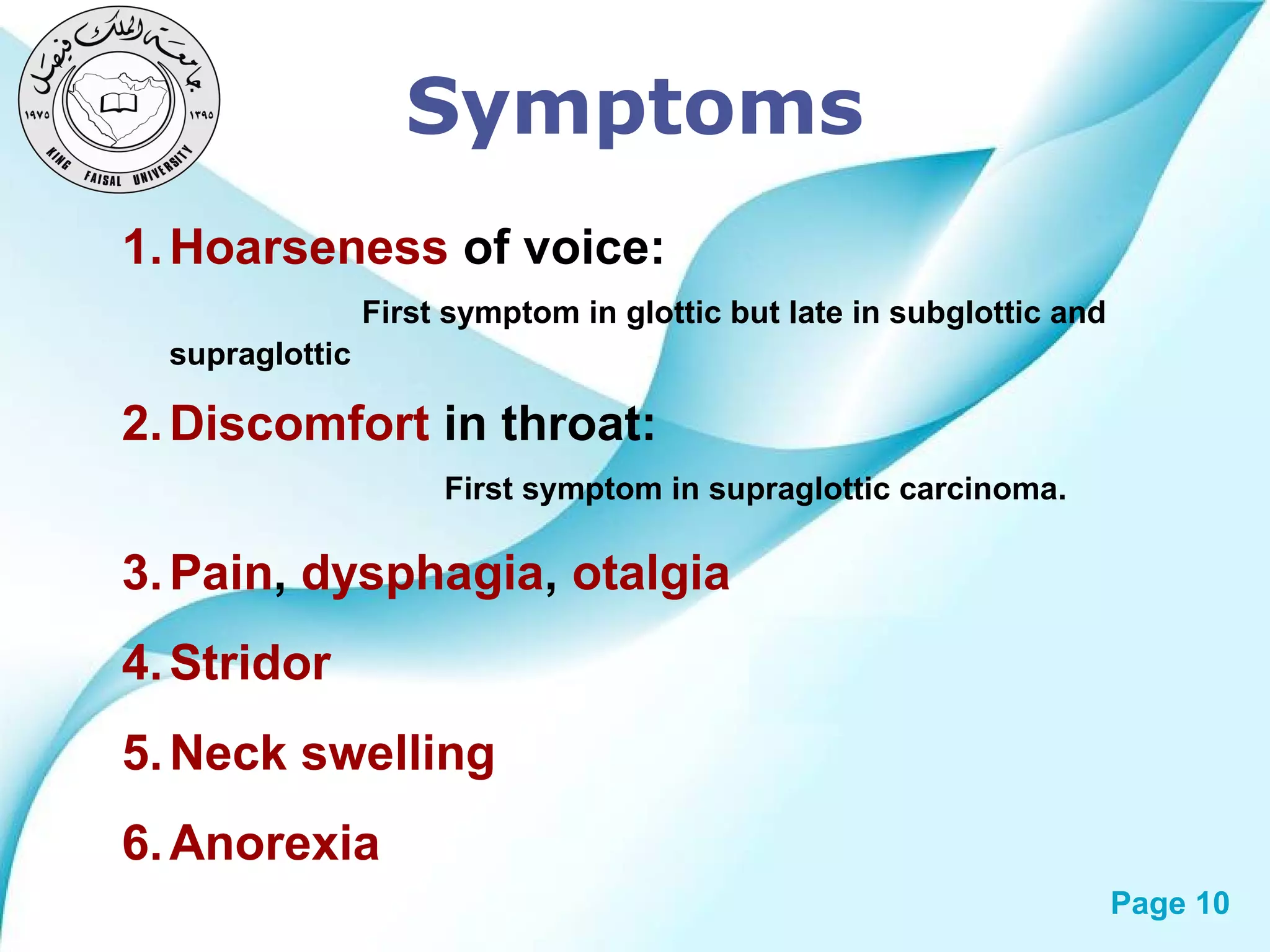 Supraglottic Cancer | PPT