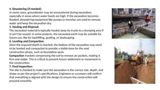 Earthwork excavation work presentation for civil engineering | PPTX