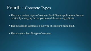 Material of construction - concrete | PPTX