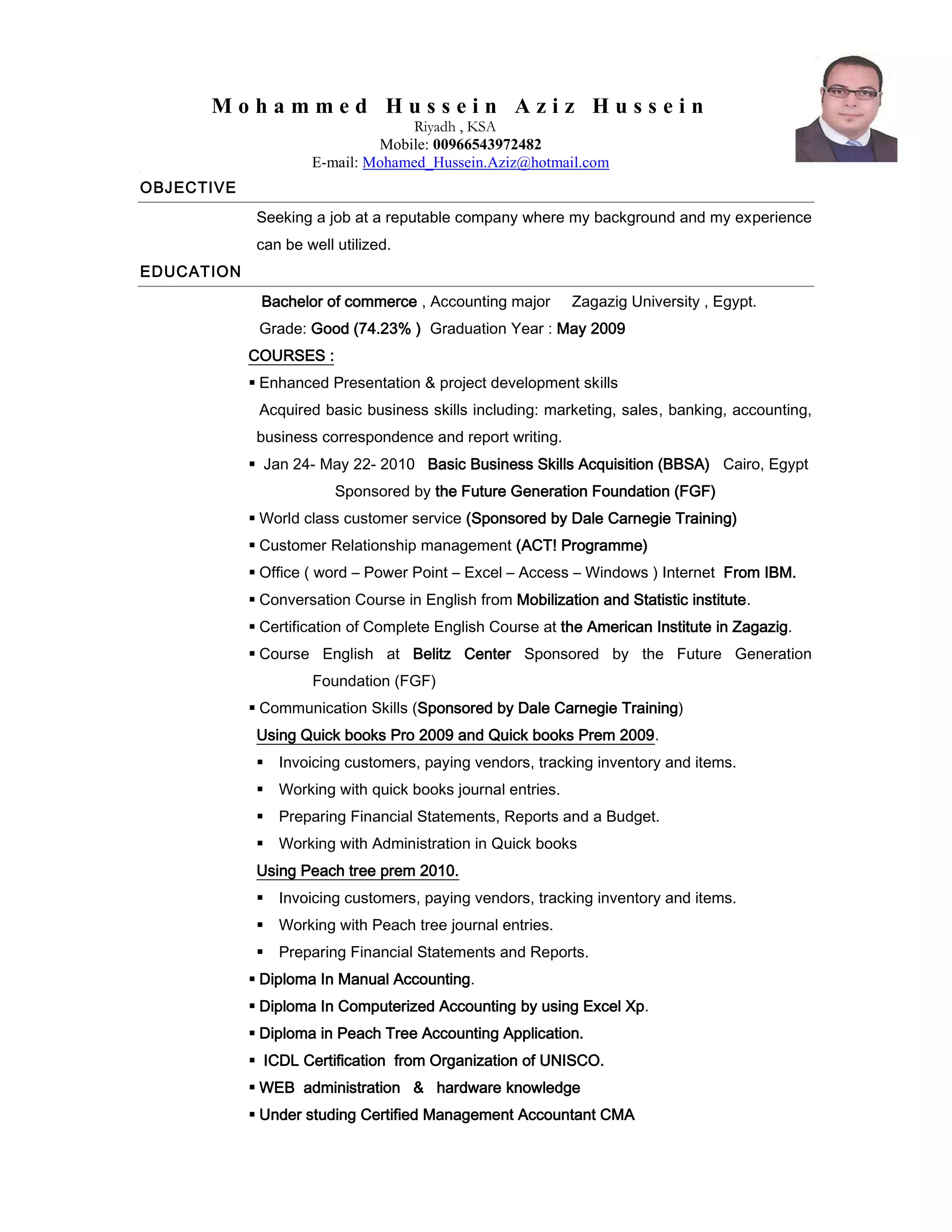 Mohammed hussein aziz cv | PDF