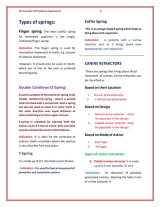 Removable orthodontic appliances part 1 | DOCX | Dental Health ...