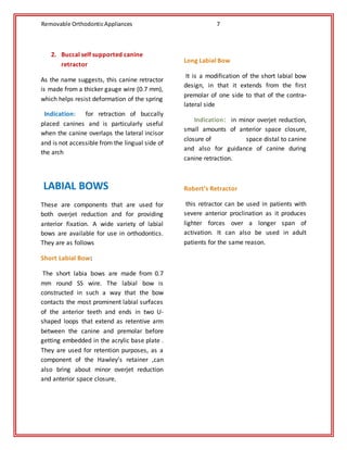 Removable orthodontic appliances part 1 | DOCX