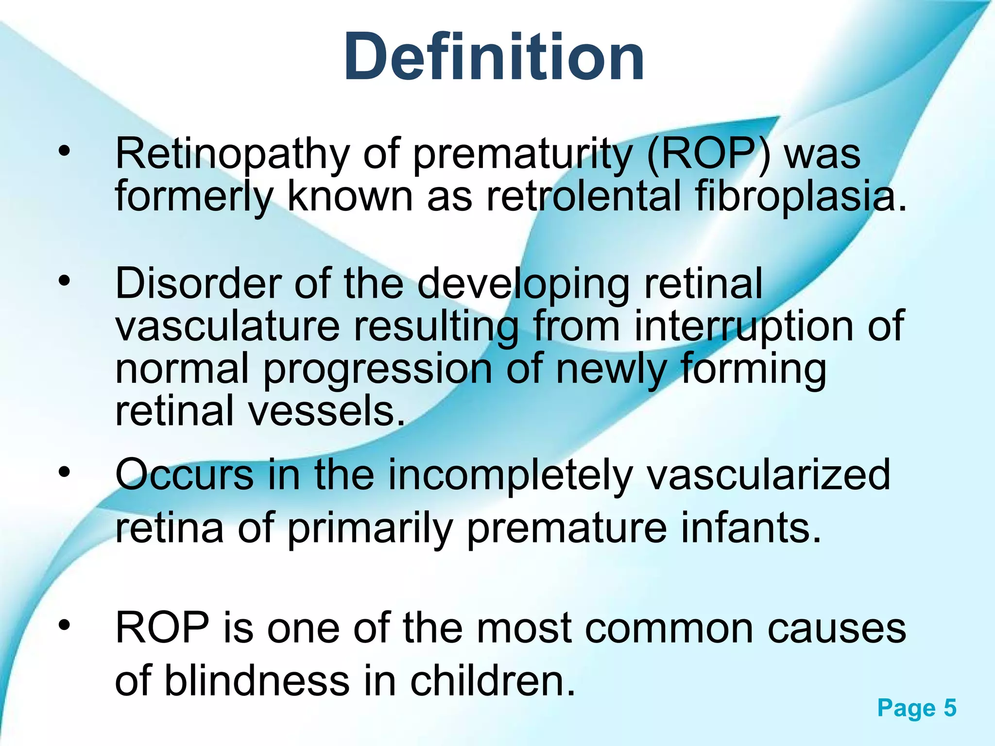 retinopathy of prematurity | PPT